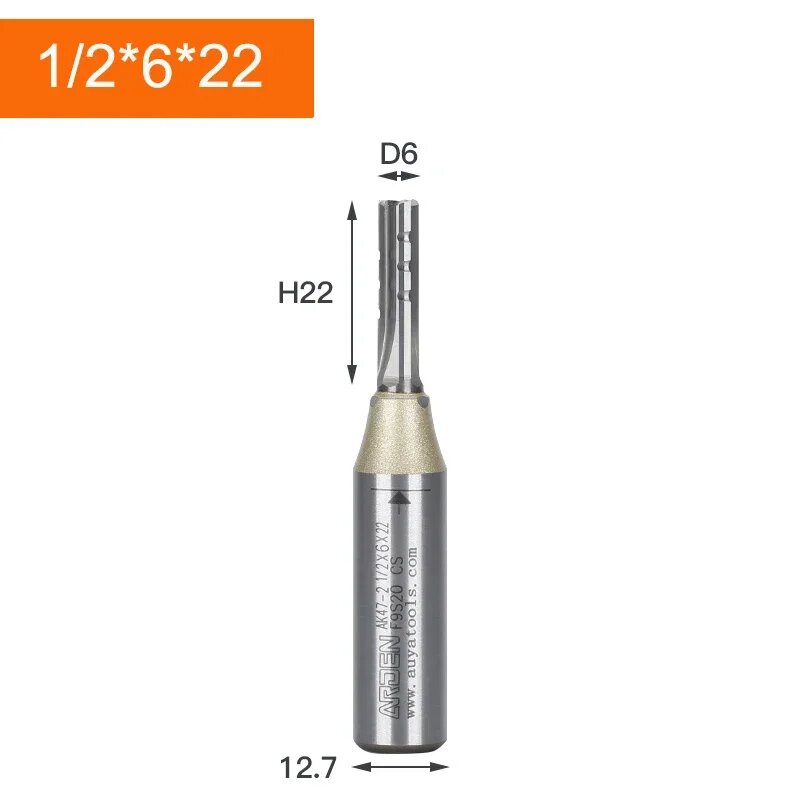 Фреза ARDEN карбидная 3F 6/8мм для дерева 12.7x6x22