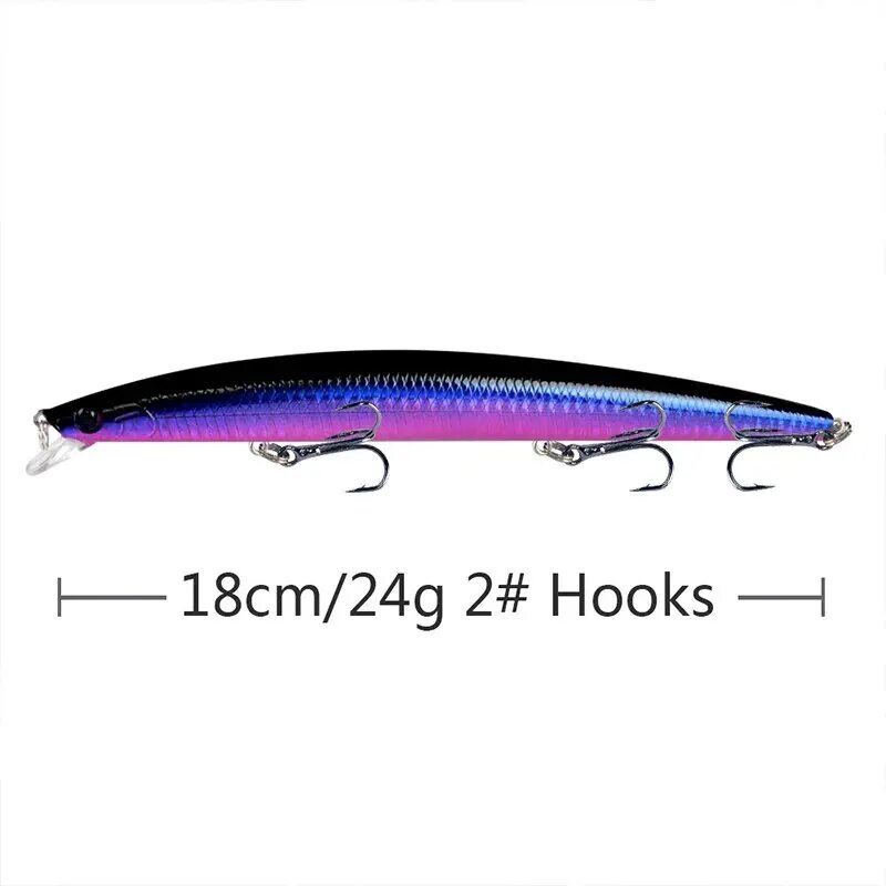 Жесткая искусственная приманка Minnow 18см 24г 3D глаза