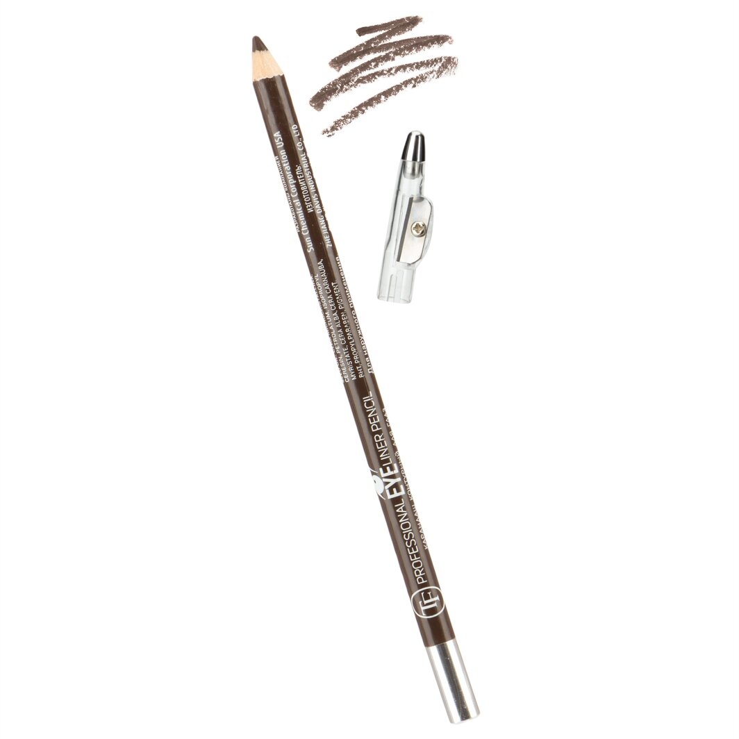 Карандаш для глаз с точилкой TF cosmetics тон 132 темный серо-коричневый