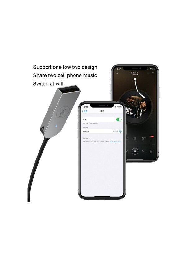 Автомобильный Bluetooth-ресивер Aux с аудиоадаптером 3,5 мм