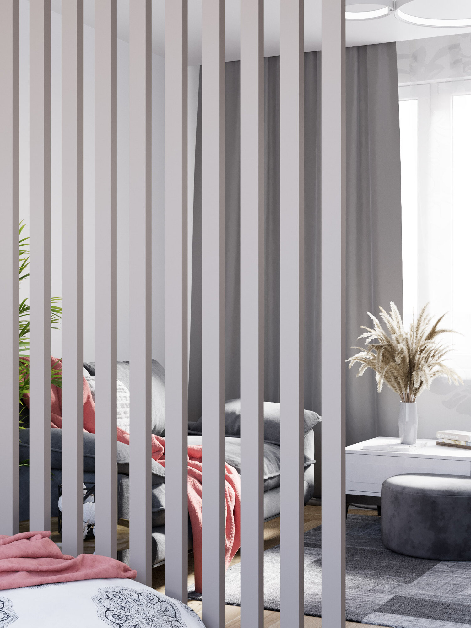 Интерьерная перегородка саваш МДФ 40*60*2800 мм SANDGRAU - 20 шт.