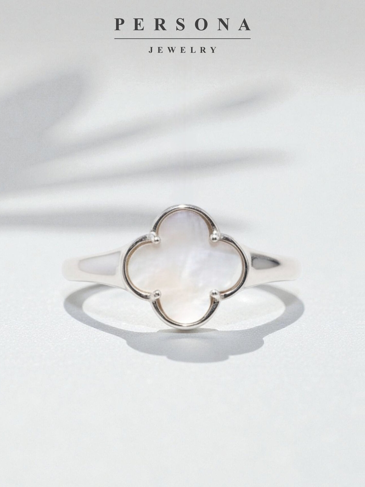 Кольцо, серебро, 925 проба, родирование, перламутр