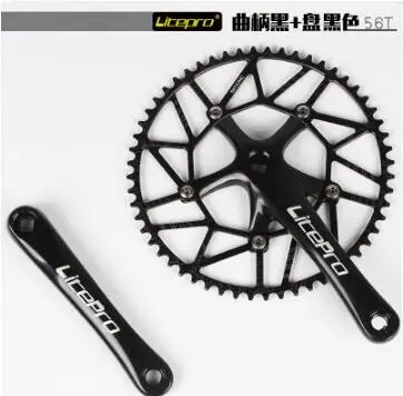 JKLitepro MTB шатун алюминиевый черный/серебристый/красный/золотой 56T black