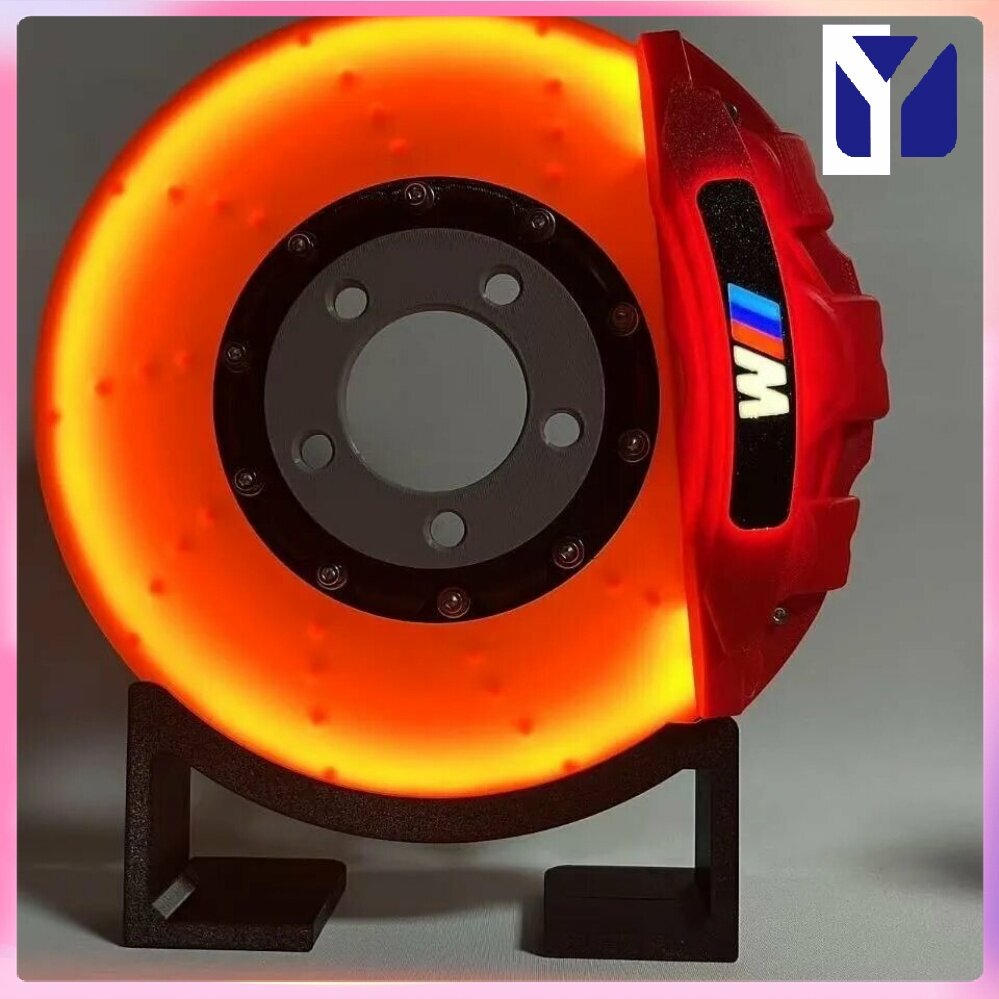Эксклюзивный светильник LED в виде тормозного диска BMW M Series с возможностью зарядки для рабочего стола