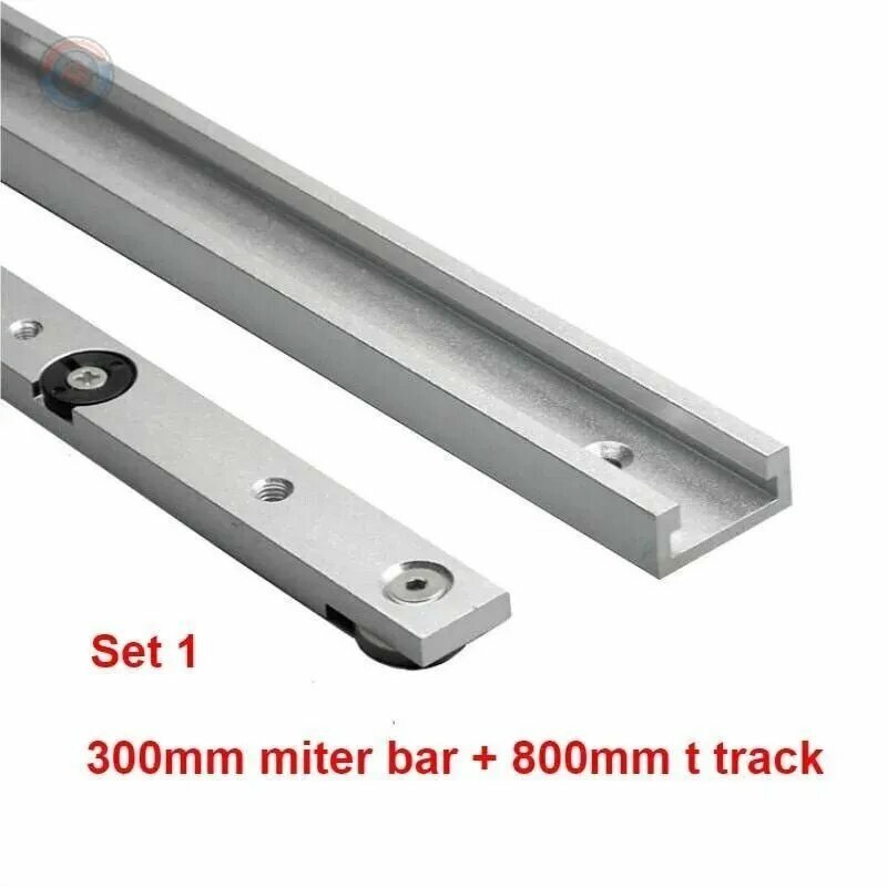 Комплект Т-образных алюминиевых направляющих для торцовочной пилы с ползунком и пазом, универсальная рейка для верстака, точный рез без усилий