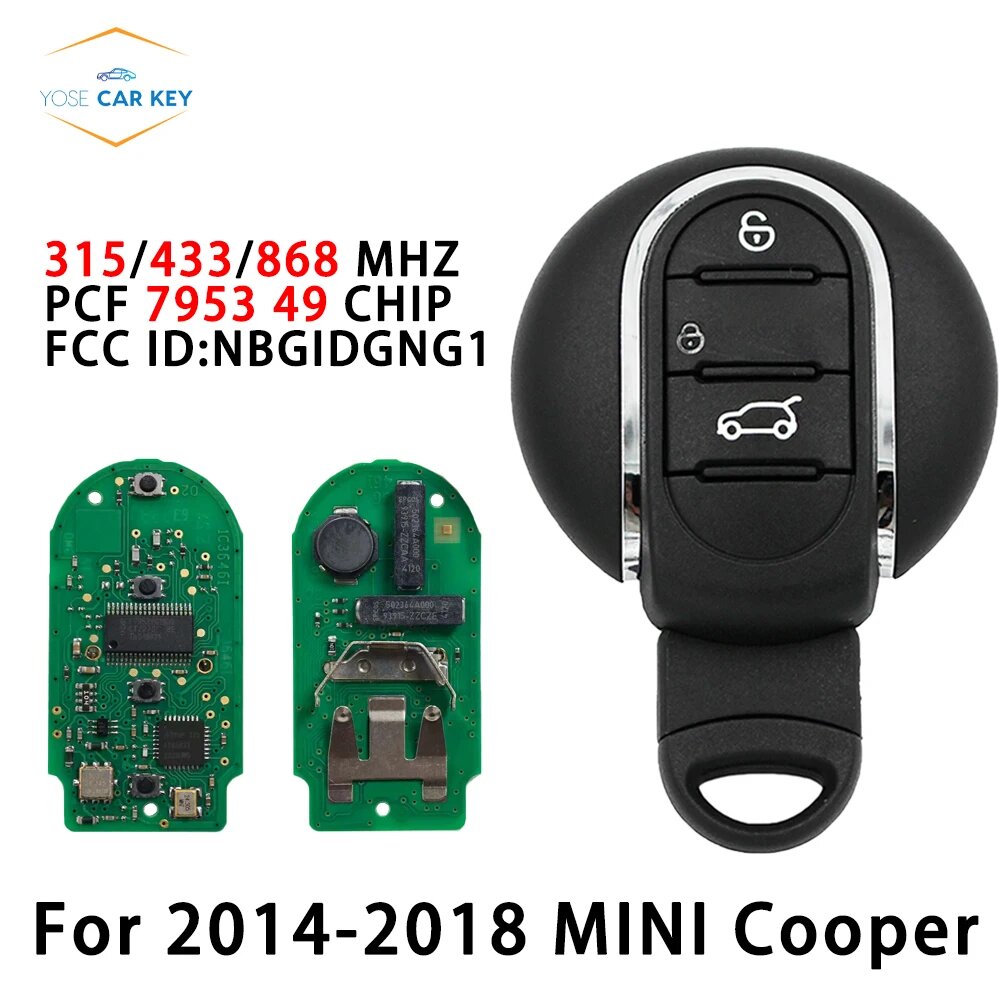YOSE NBGIDGNG1 для BMW MINI Cooper F-series 2014-2018 F55 F56 умный ключ от ключа 315 433 315 MHZ