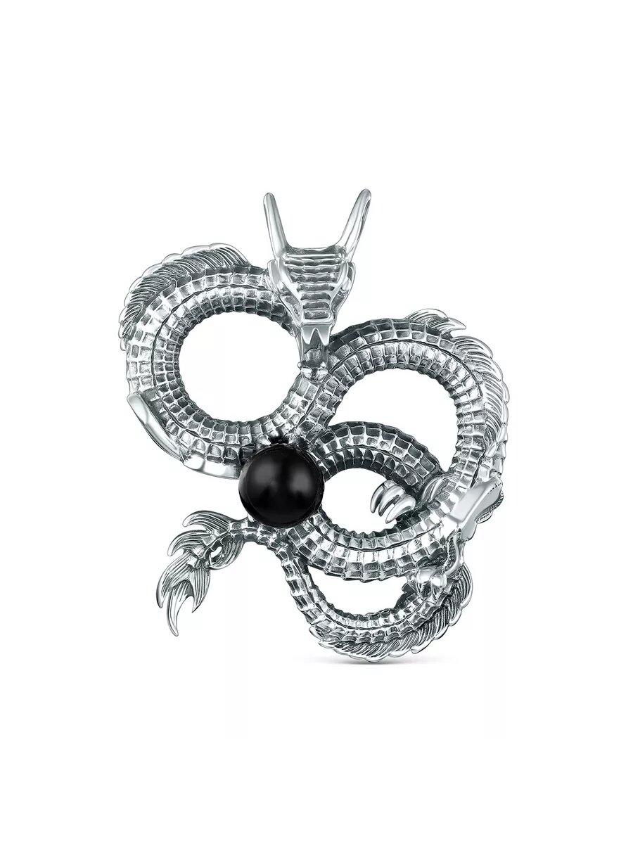 Подвеска, серебро, 925 проба, родирование, агат