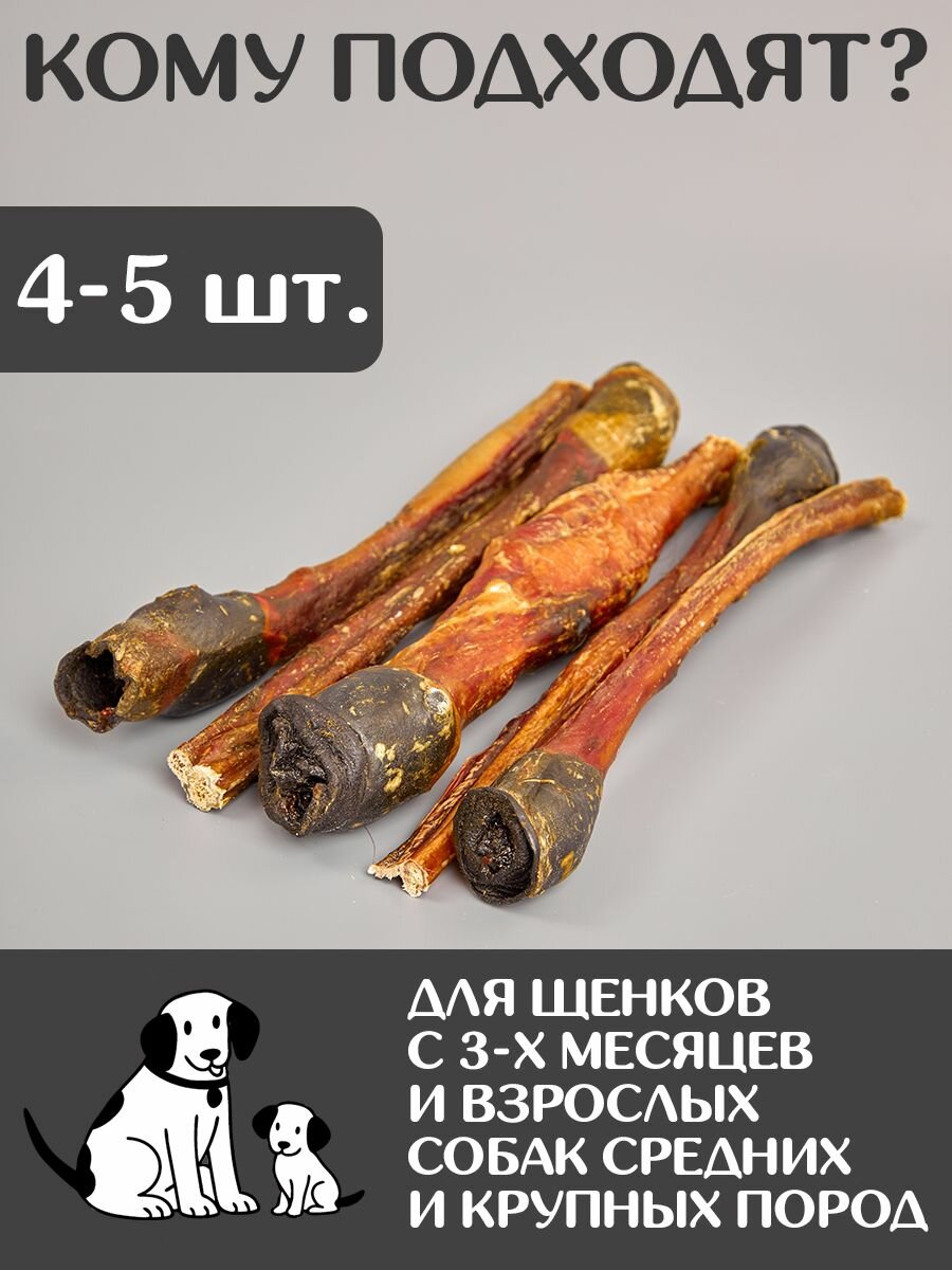 Лакомства для собак, конский корень 15 см 1000 г