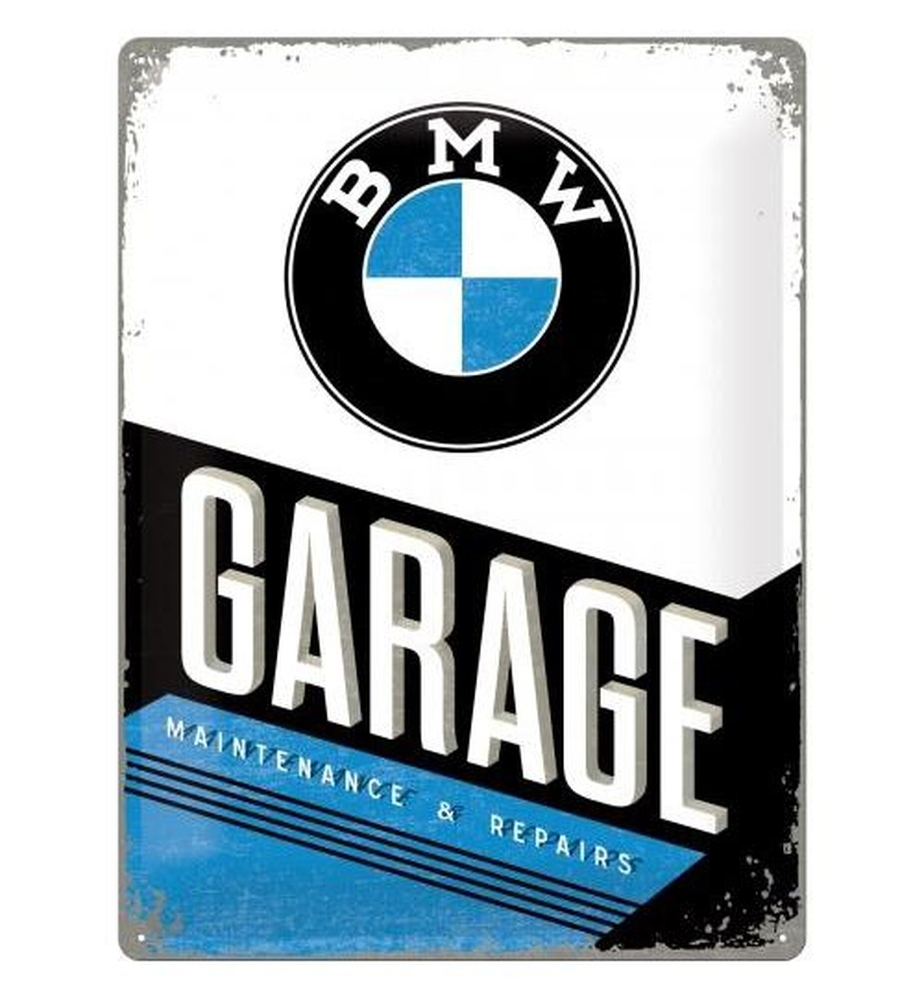 Табличка BMW Garage Maintenance & Repairs, металл, р. 30x40 см