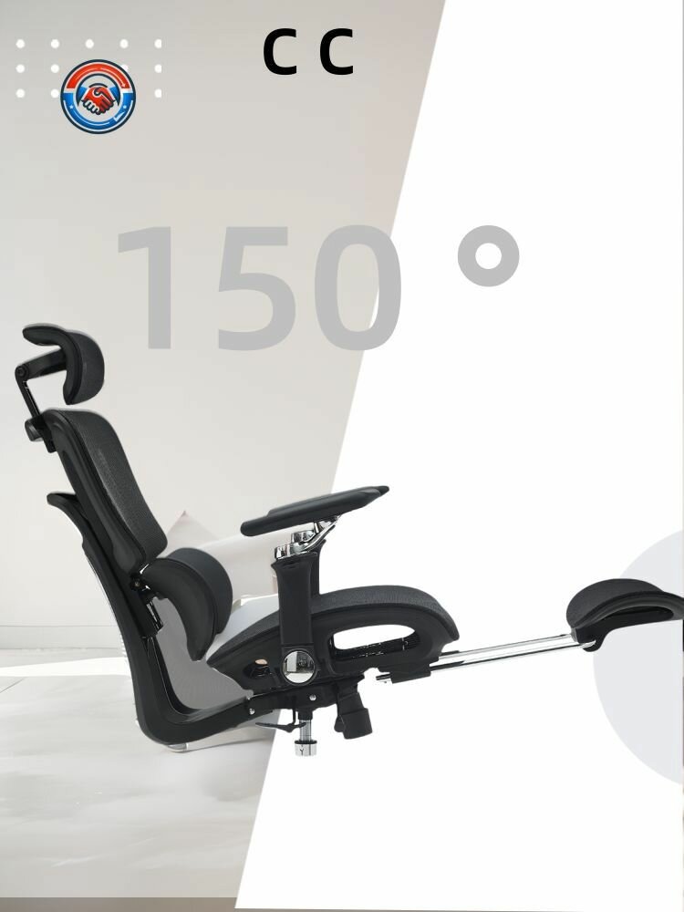 Кресло руководителя SIHOO, офисное кресло тканевое прозрачный серый с подлокотниками и высокой спинкой, эргономичное кресло для кабинета и переговоров, регулировка высоты и наклона