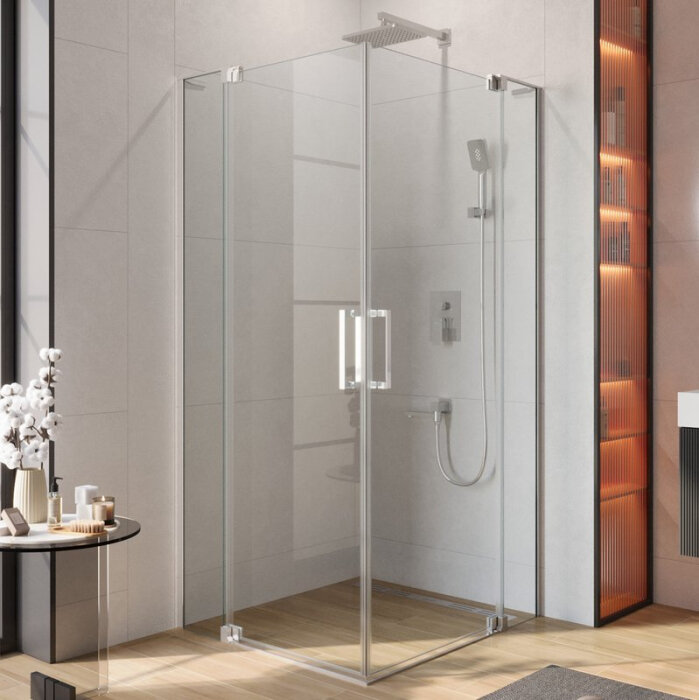 Душевой уголок Cezares Slider A 2 100/110 C Cr профиль хром, стекло прозрачное