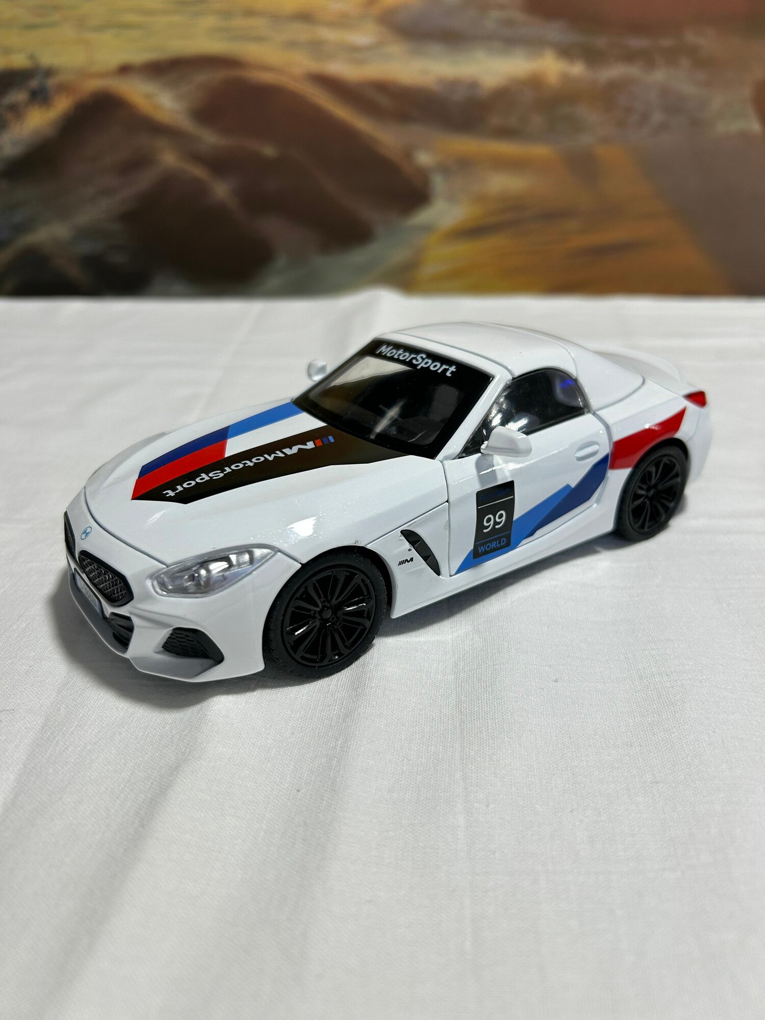 Машинка металлическая BMW кабриолет (БМВ), масштаб 1/24