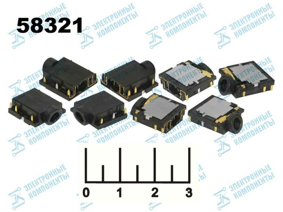 Разъем AUD 3.5 гнездо стерео на плату (101109)