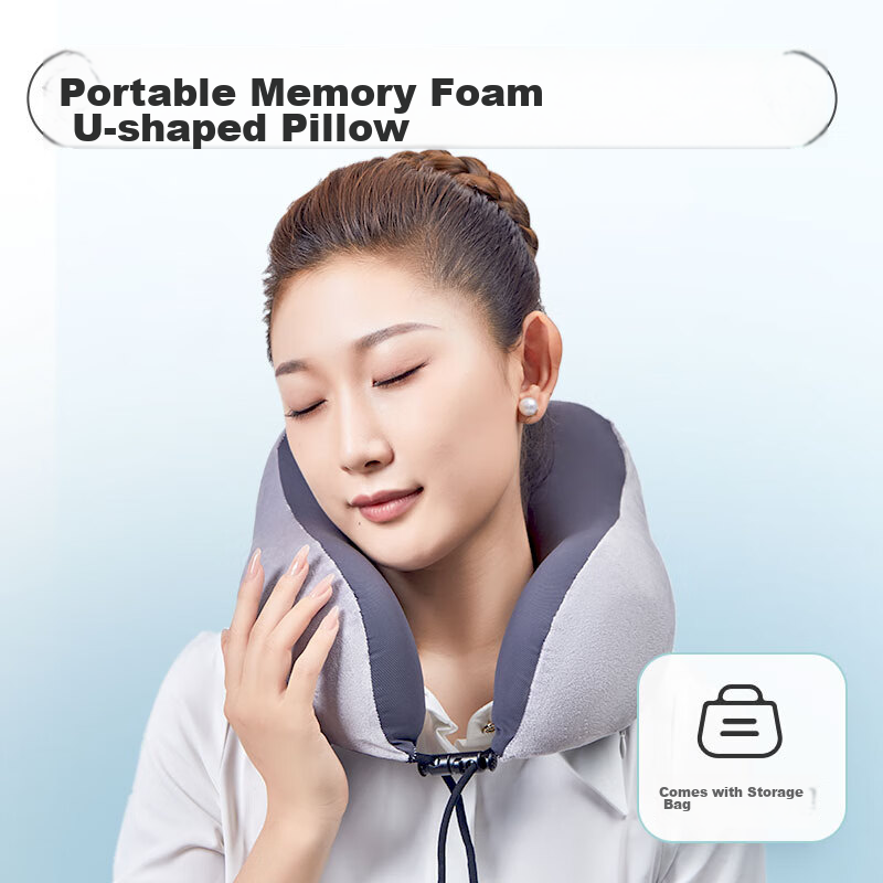 Aolumasi U-Shaped Pillow, Nap Pillow, Sleeping Cervical Pillow, Memory Foam Pillow, Neck Pillow for Office, Airplane Travel