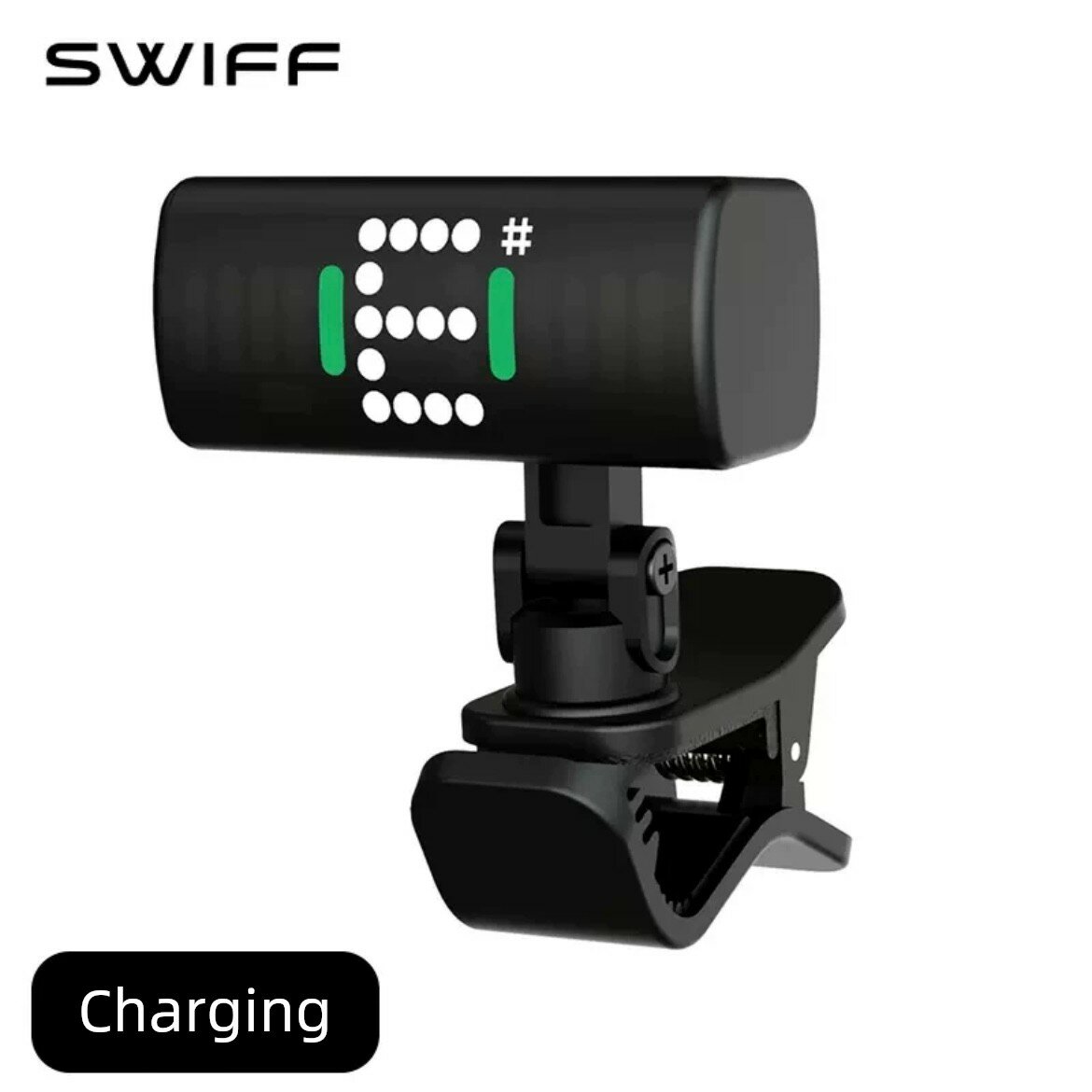 SWIFF A10R Электронный гитарный тюнер с встроенной зарядкой для акустических и электрогитар, компактный портативный