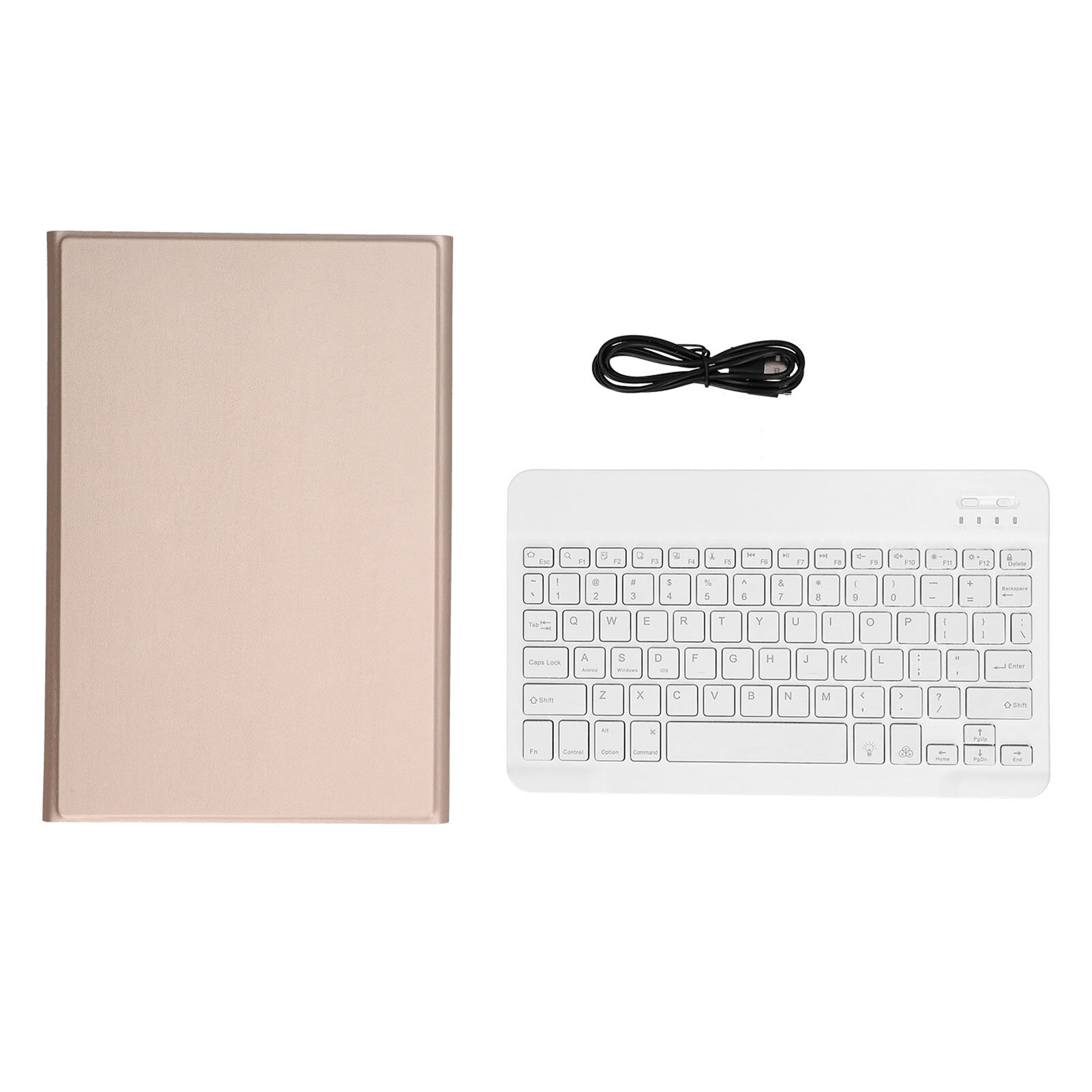 Беспроводная клавиатура J706FTPU, съемный аксессуар для компьютера с искусственной кожаной обложкой для Lenovo/Tab Pro 11.5 дюймов, золотистый цвет.