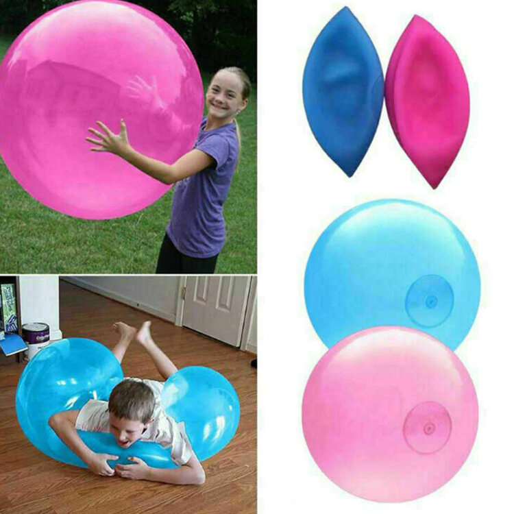 Wubble bubble ball TPR детская игрушка мяч для прыжков крупный надувной мяч надувной мяч с водой Large 10.0 [желтый] можно надуть до 70см 1шт