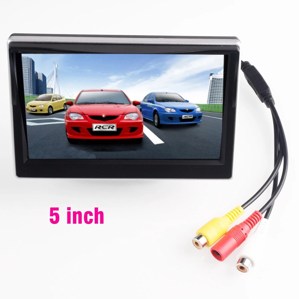 Автомобильный ЖК-дисплей 5,0 дюйма TFT цветной монитор для автомобильной камеры заднего вида с поддержкой NTSC/PAL видеосистемы ЖК-монитор 5 inch