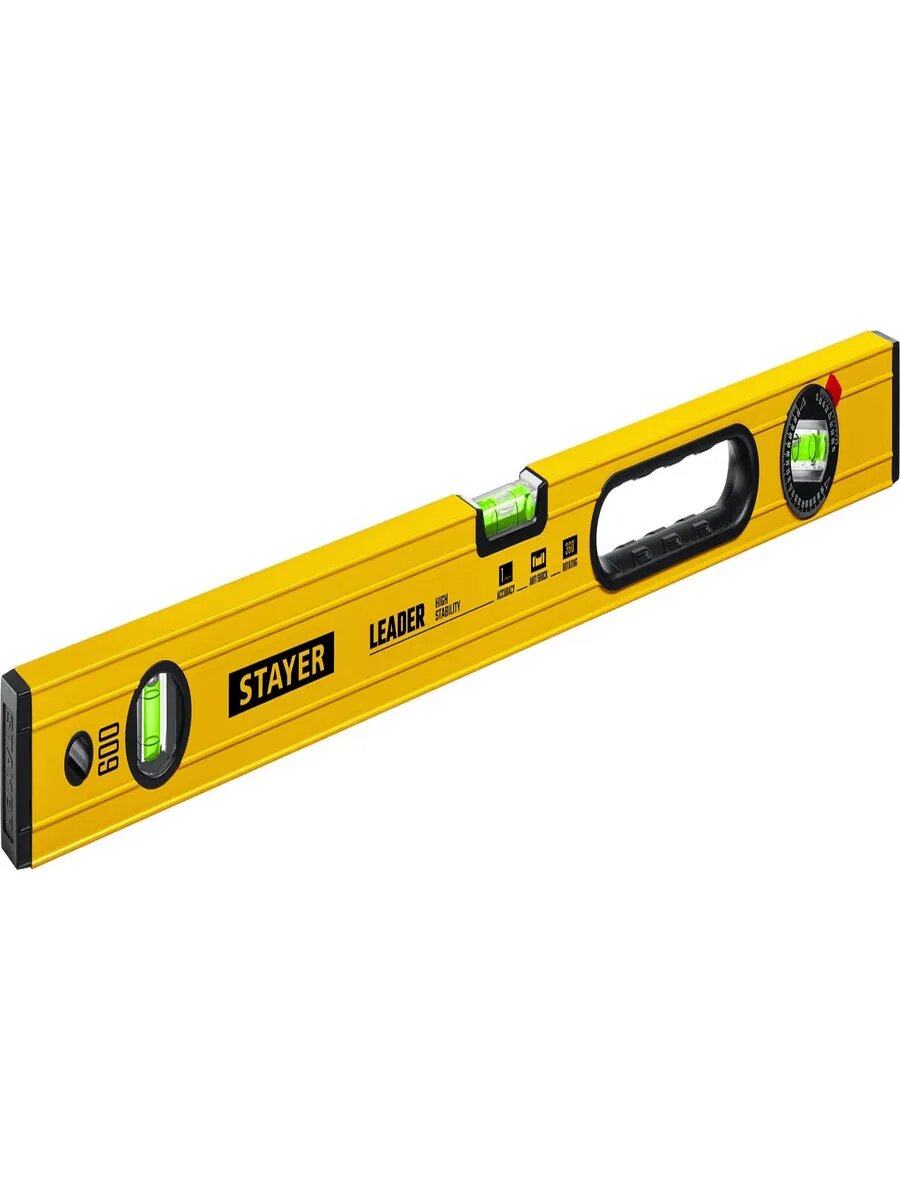 LEADER, 600 мм, усиленный профиль, уровень с поворотным гла