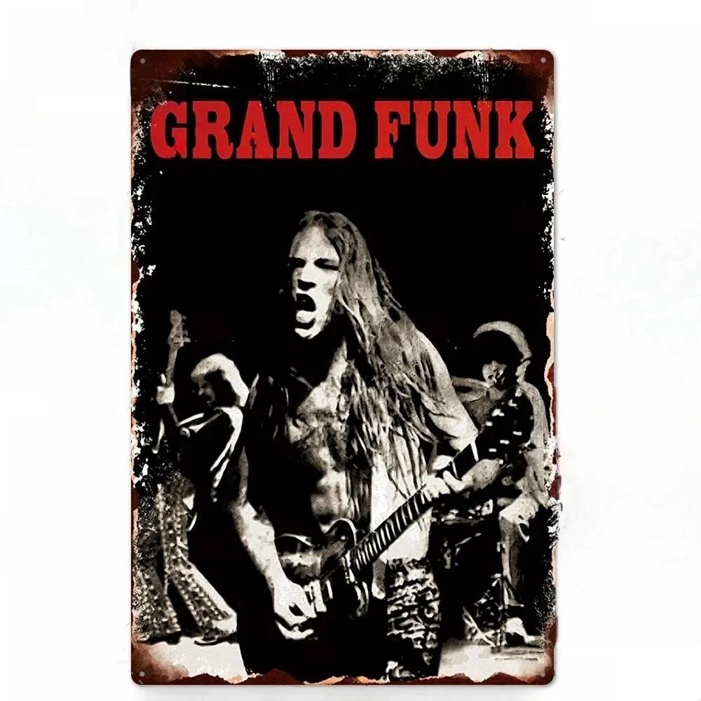 Металлическая табличка 20x30 см с винтажной рок-группой Декор для дома баров гаражей и клубов