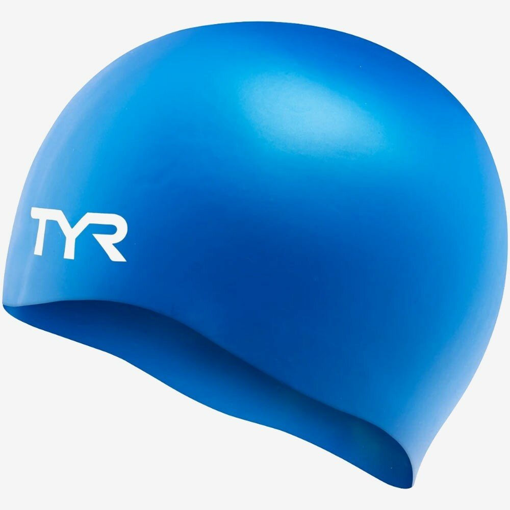 Шапочка для плавания TYR Wrinkle Free Silicone Cap (420 Голубой, O/S)