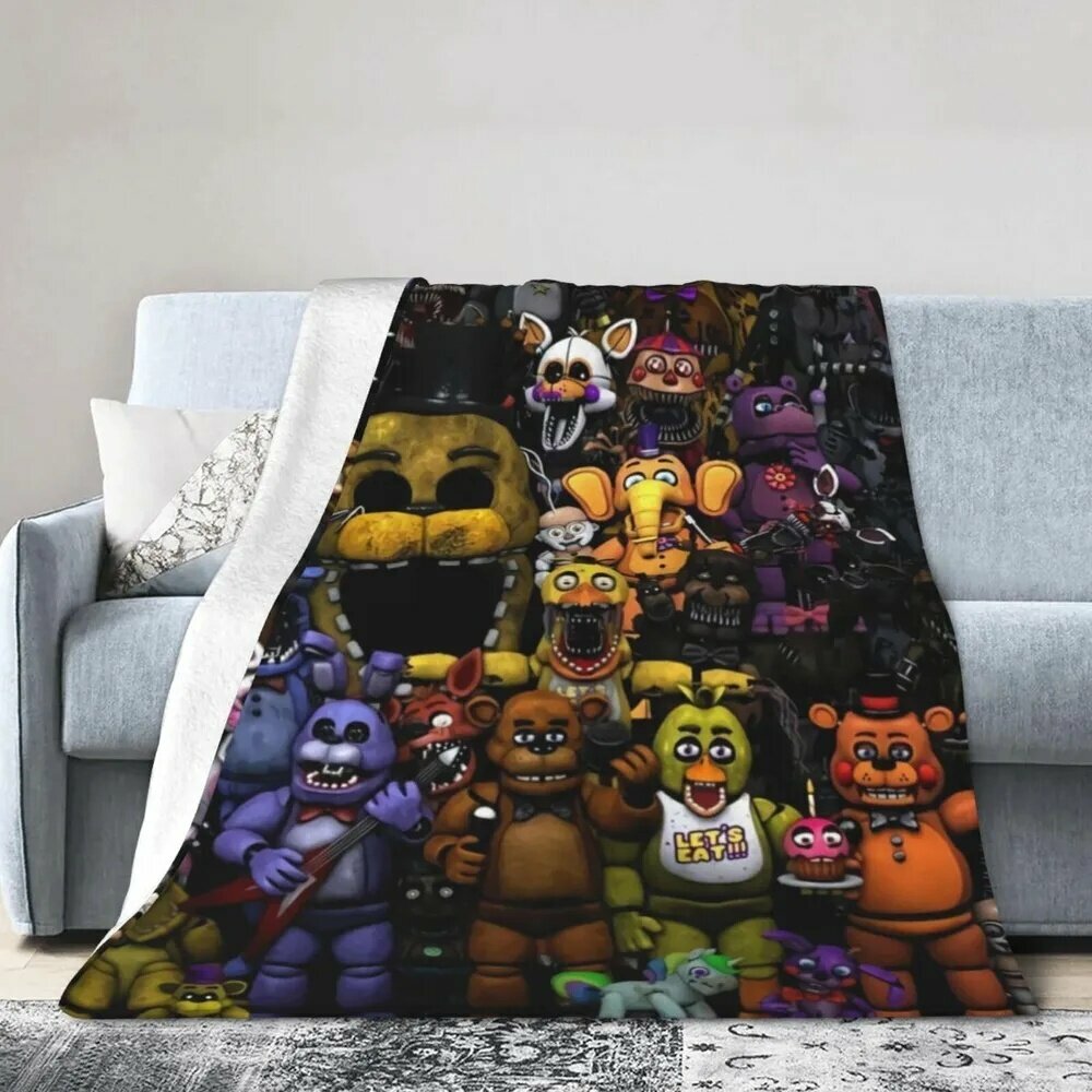 AIVENTING Плед FNAF-1 , Лавсан, 200 см х 150 см