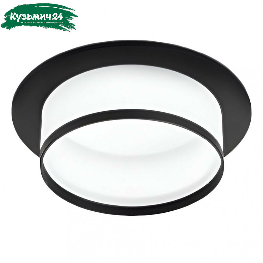 Светильник точечный IN HOME GX53R-SOFT FL-BL 4690612057958, GX53, до 24 Вт, 110х58 мм, матовый черный
