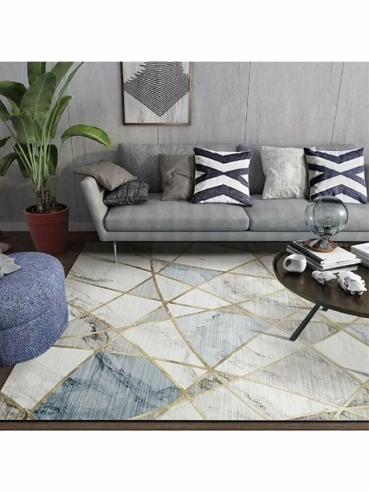 Ковер безворсовый "Голубой мрамор" 200x300 см