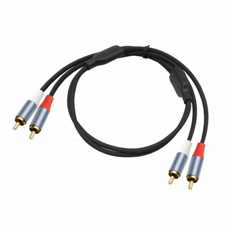 Аудиокабель lotus head с усилителем мощности от 2RCA до 2RCA-2 м