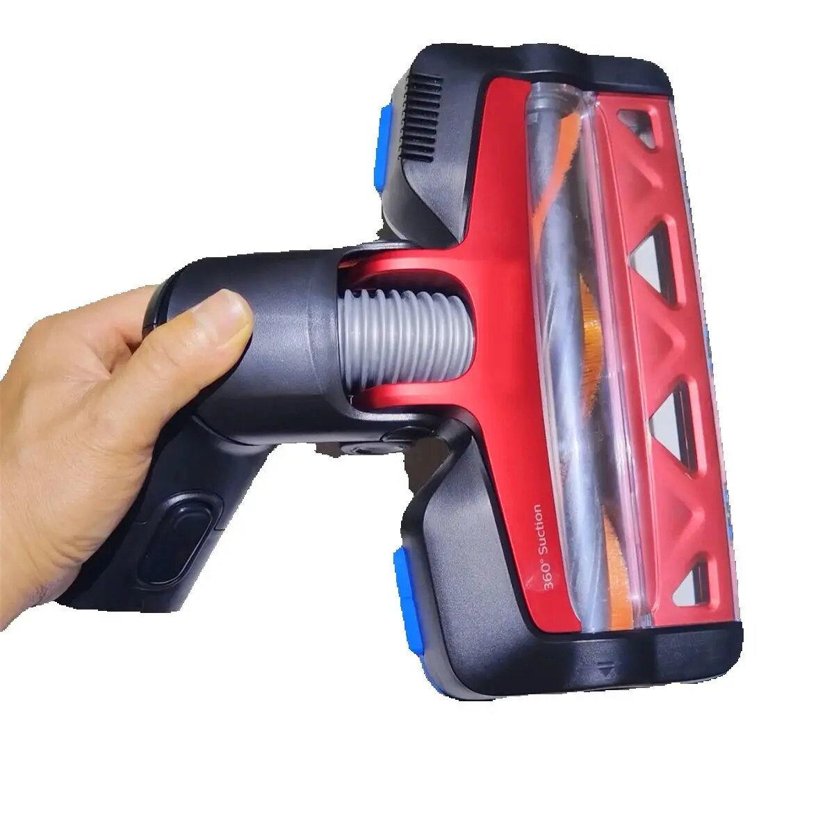 Оригинальная новая щетка для пола для пылесоса (с подсветкой) для Philips XC7045 XC7043 XC7042 XC7041, насадка на 360 градусов, Красный