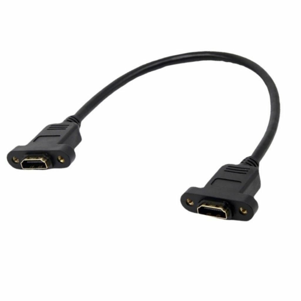 Удлинительный кабель HDMI с отверстием для винта-от розетки к розетке-30 см