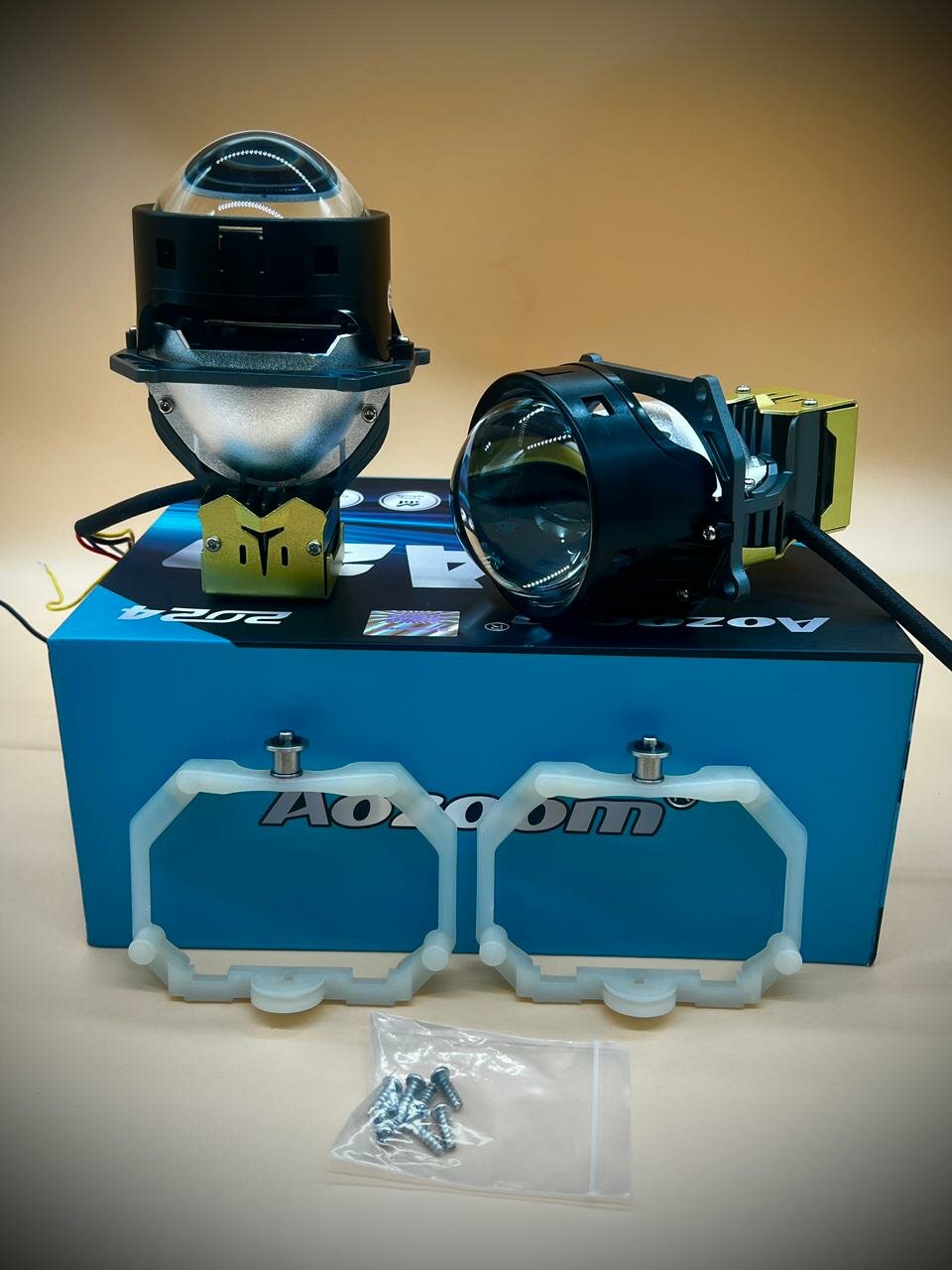 Светодиодные линзы оригинальный Aozoom A20 для Volkswagen Golf Mk7 2012 2017 / 5500К, 53Вт / 70 Вт, / Настоящие Билед Biled Аозум на Фольксваген Гольф