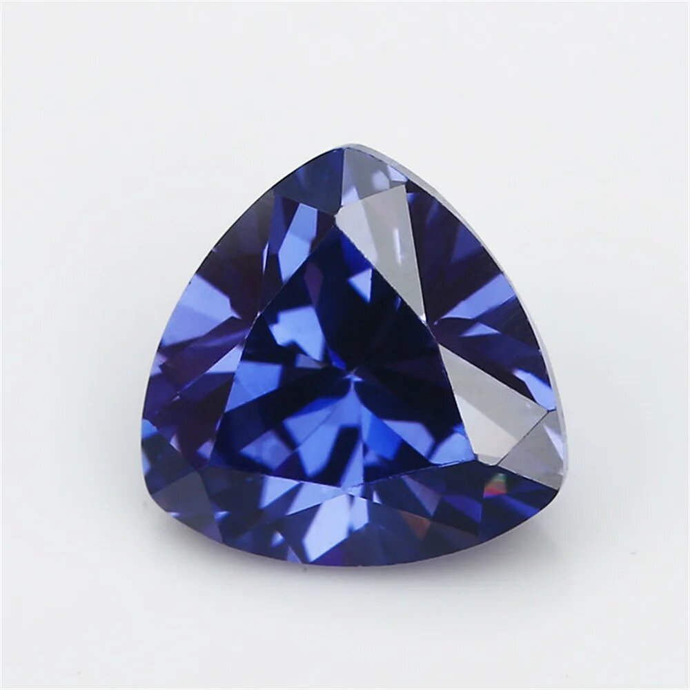 Синт. бусины RUIXUNGEM, танзанит, 5x5 мм, 10 шт.