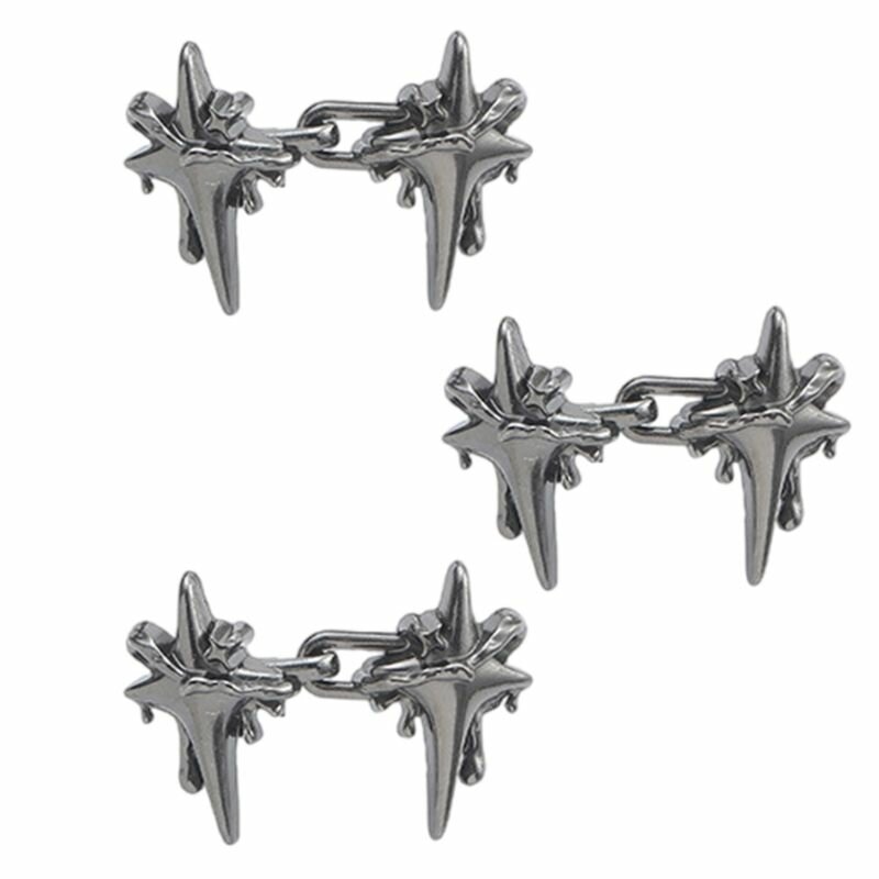 3 части поясной пряжки в виде четырехконечной звезды-оружейного цвета