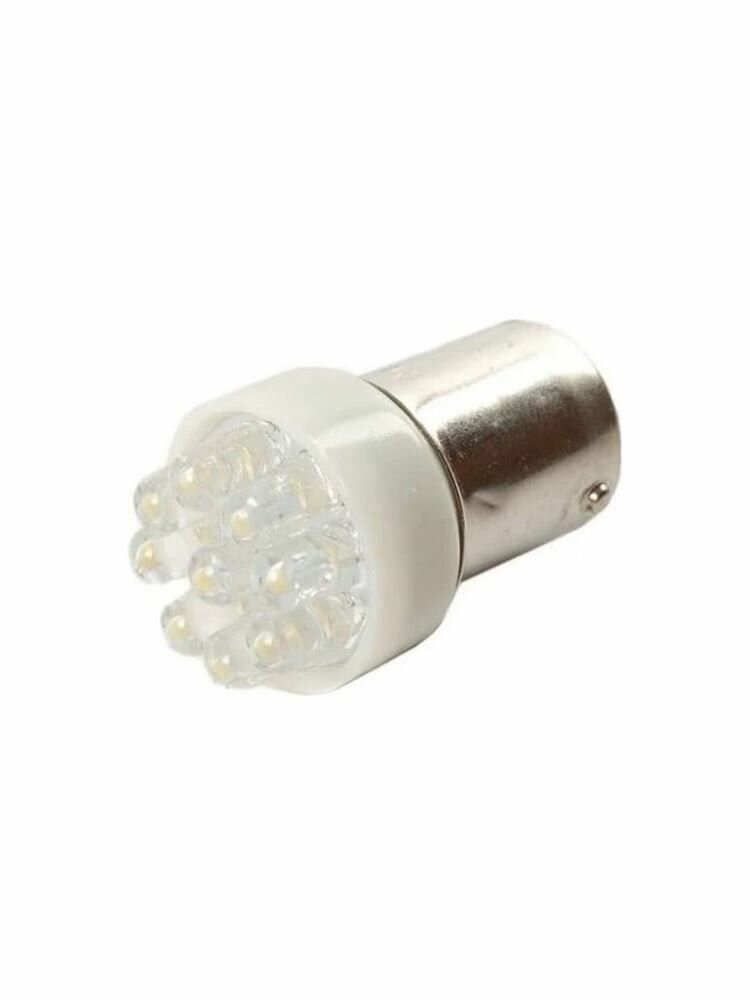 Лампа светодиодная P21W BA15s 12V White "Маяк" 12T15W9LED (цена за штуку)