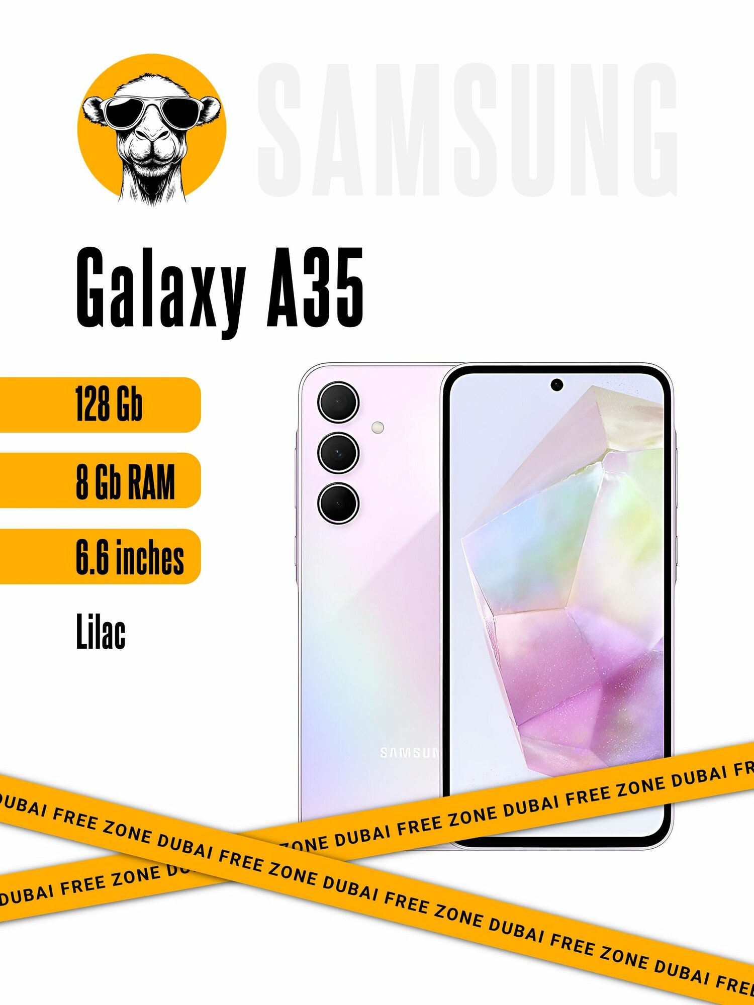 Смартфон Samsung Galaxy A35 8/128Gb Lilac/Лавандовый