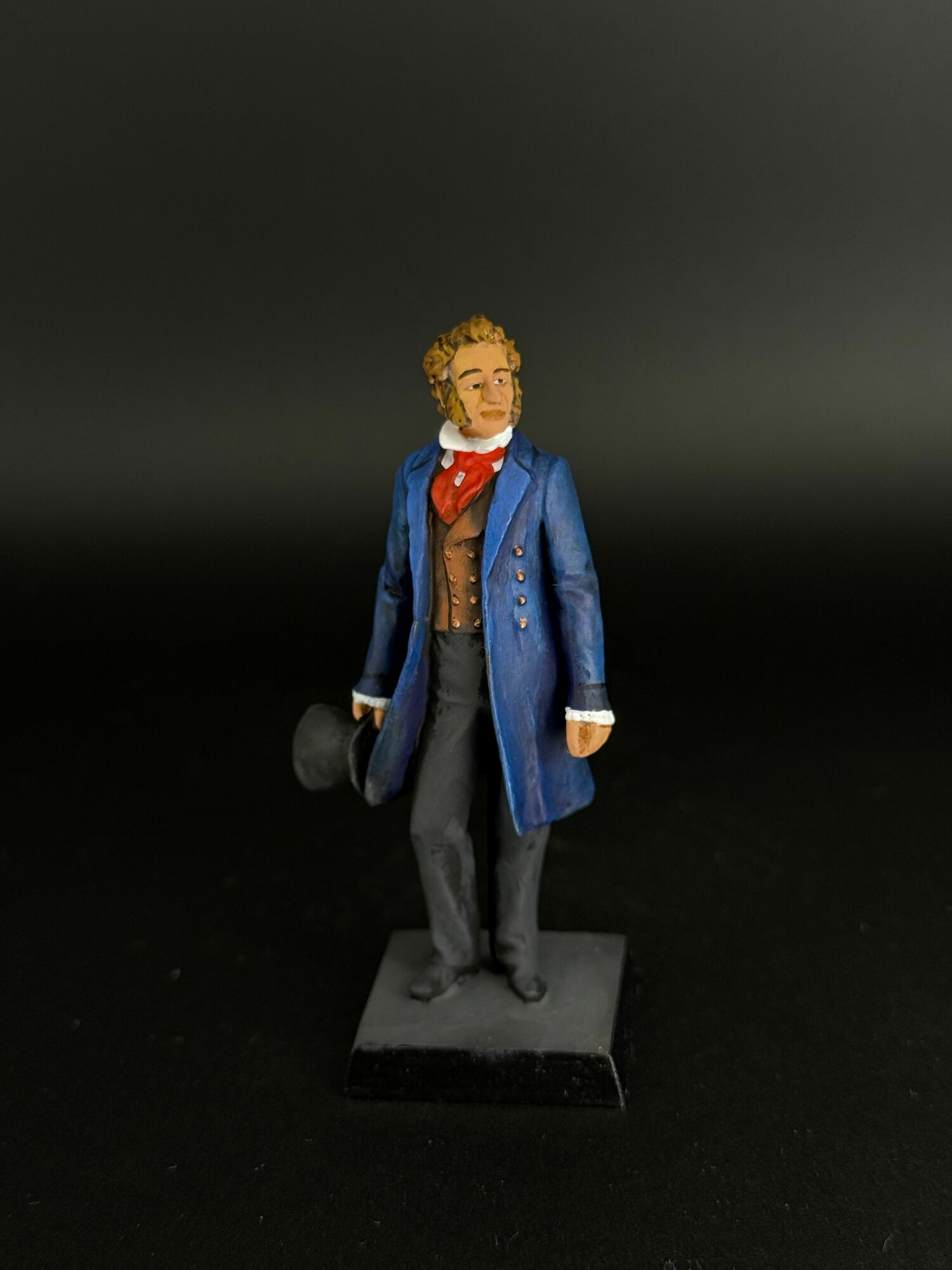 Коллекционный оловянный солдатик Пушкин Александр Сергеевич 6 см масштаб 1:30 ручная роспись