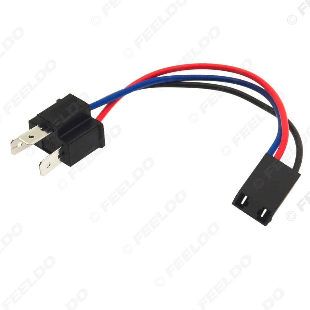 Адаптер проводки лампы фар автомобиля H4 к H7, разъем, кабель для автоматического освещения