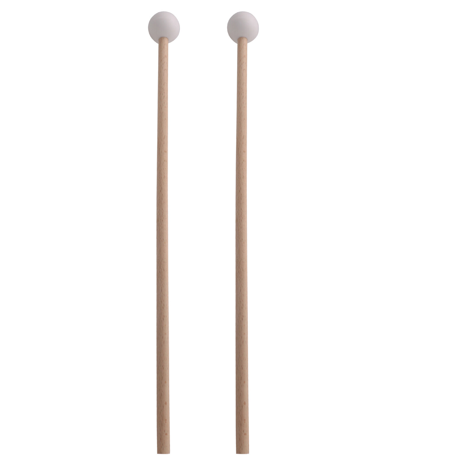Палочки для ксилофона и колокольчиков (маримба) с резиновыми головками и деревянными ручками, белые