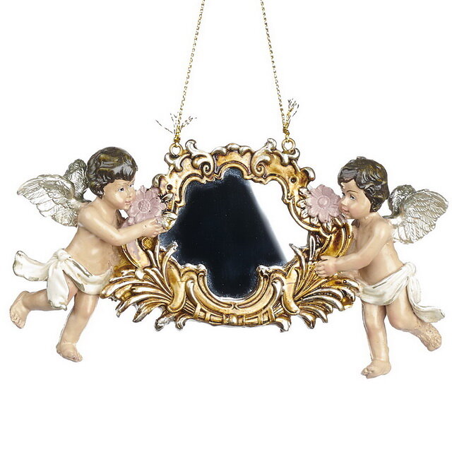 Елочная игрушка Ангел Габи и Каган - Barocco Fresco 8 см, подвеска, Goodwill, MC38005