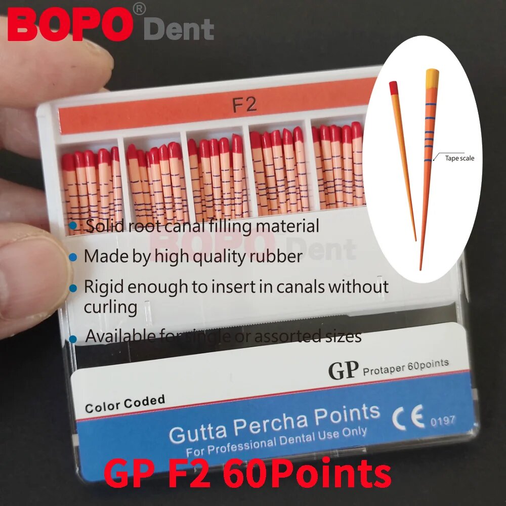 Gutta Percha Points GP F2 60 Points, Цвет: GP-F2-Mark