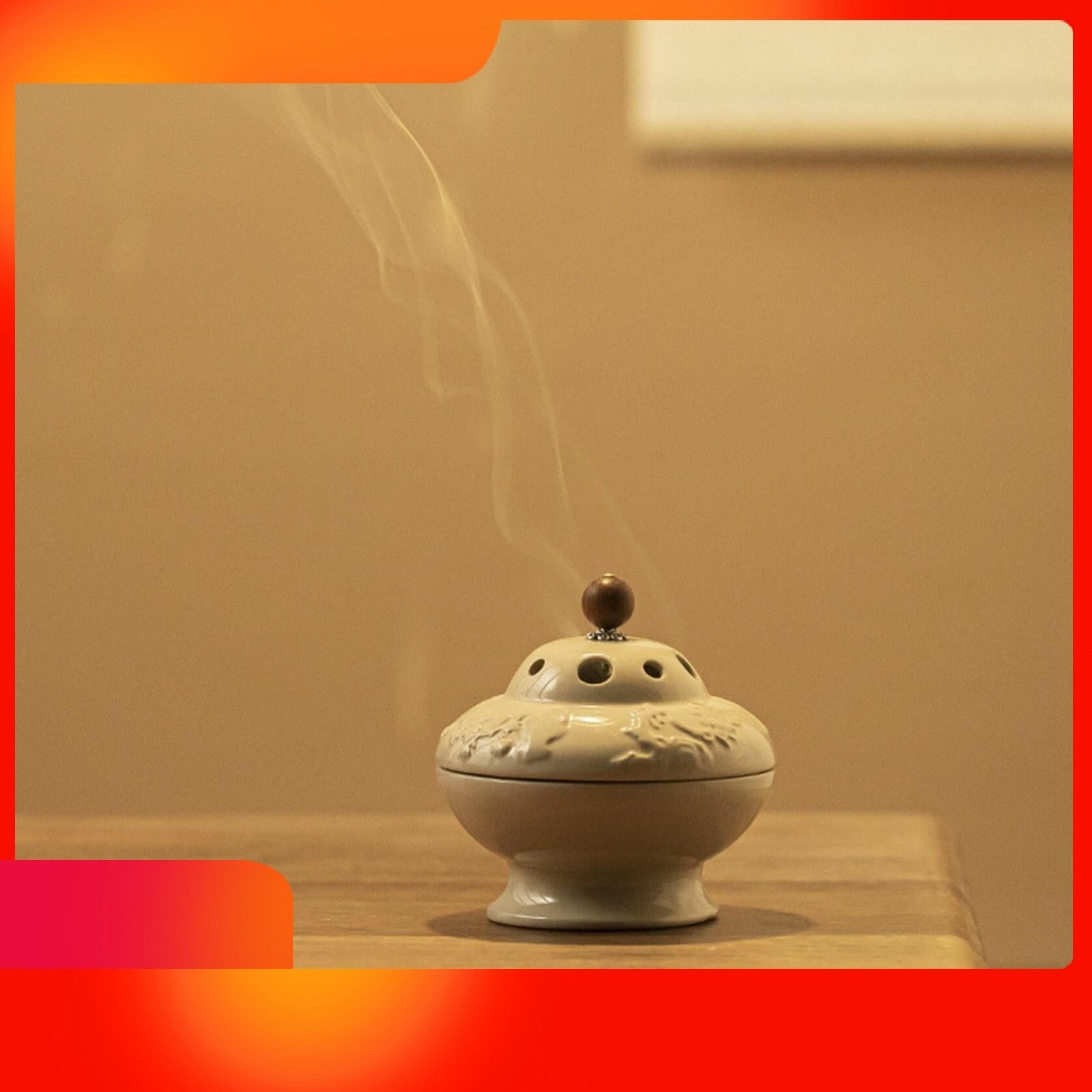 Керамический ароматизатор для офиса и медитации в форме лотоса, эксклюзивный держатель конусов с расслабляющим эффектом