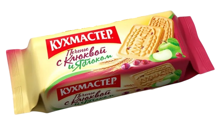 Печенье Кухмастер с клюквой и яблоком, 170г