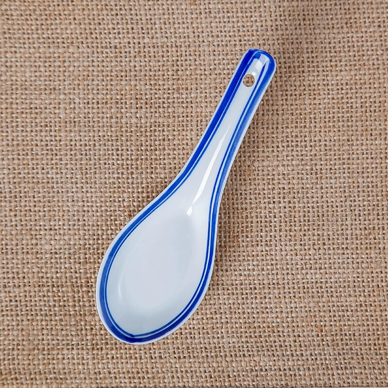 10 упаковок ложек, керамических ложек, маленьких ложек, керамической посуды Цзиндэчжэнь, сине-белые изысканные бытовые