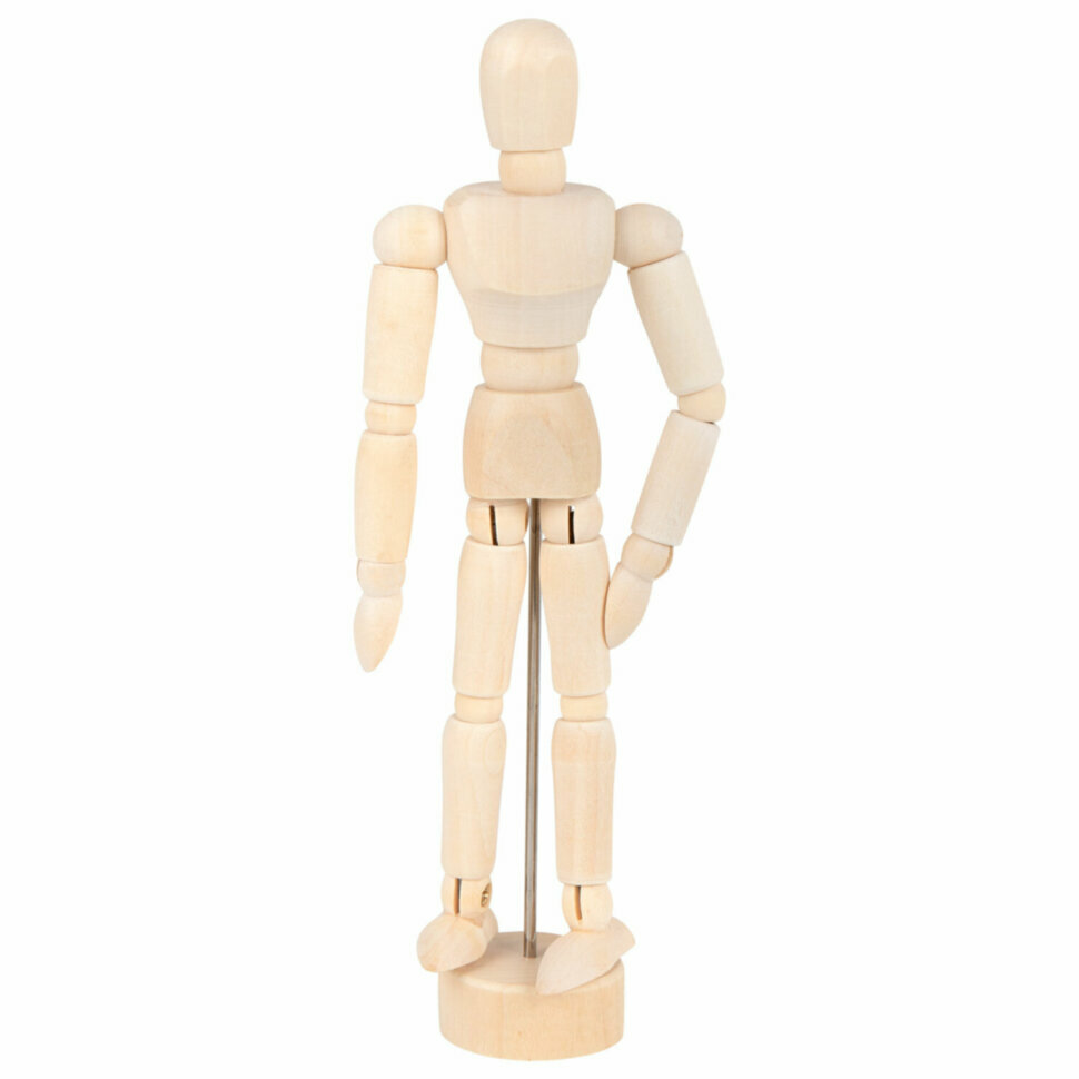 Манекен человека художественный, высота 16 см, натуральное дерево, BRAUBERG ART CLASSIC, 192513, 192513