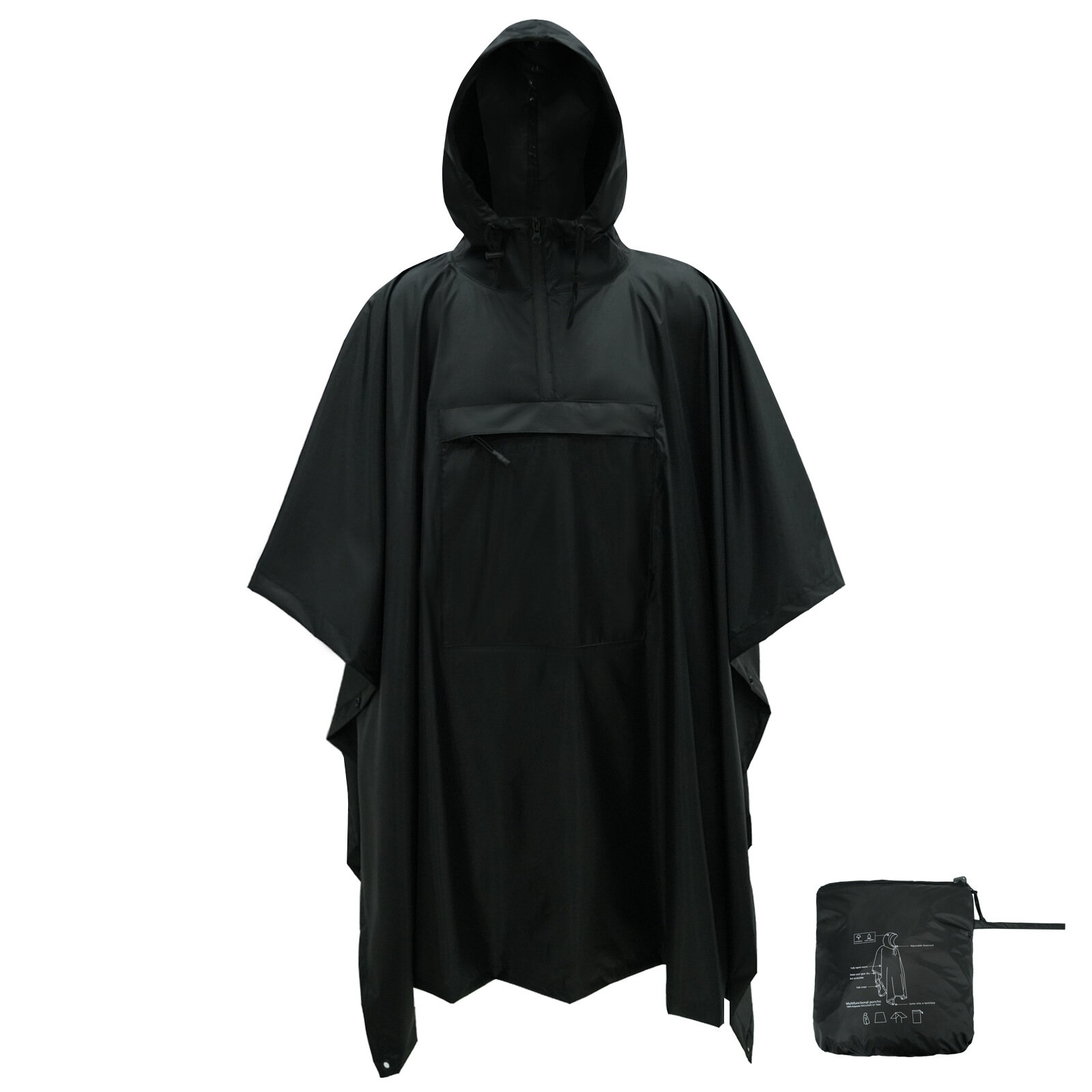 Плащ-накидка "Три в одном", охотничий, камуфляжный, для кемпинга и альпинизма