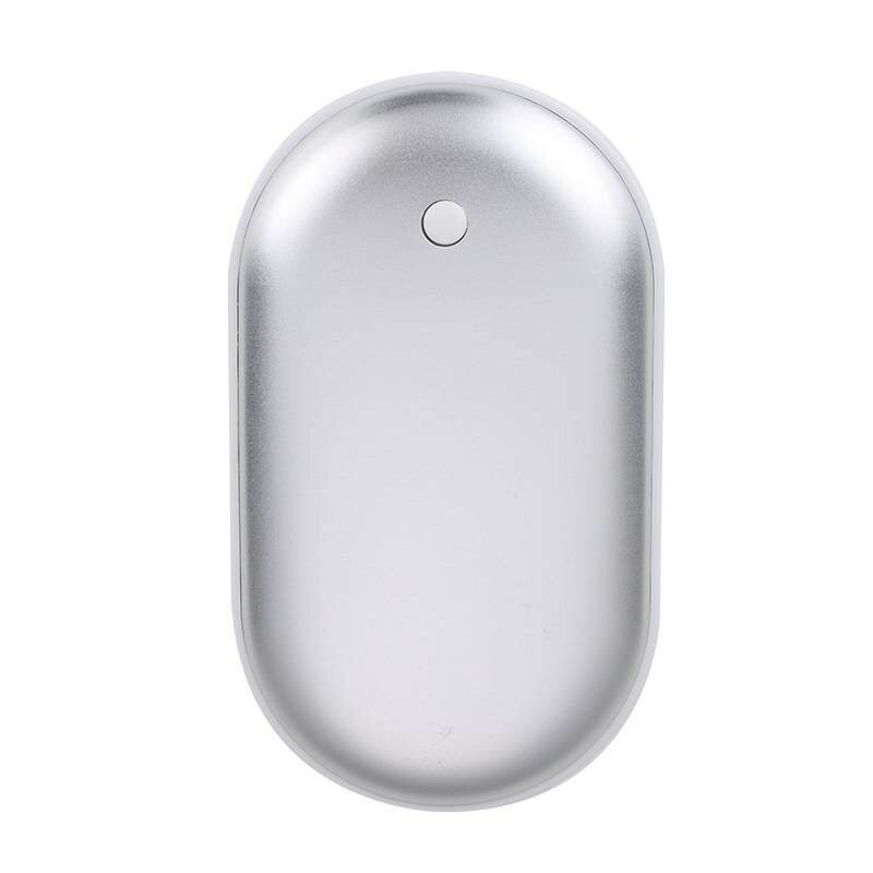 Карманный usb грелка для рук с стильными цветами и эффективной двойной нагревательной функцией серебро