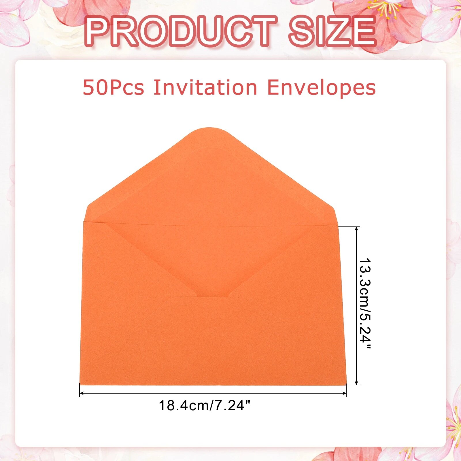 Бумажные конверты A7 50 шт. Orange