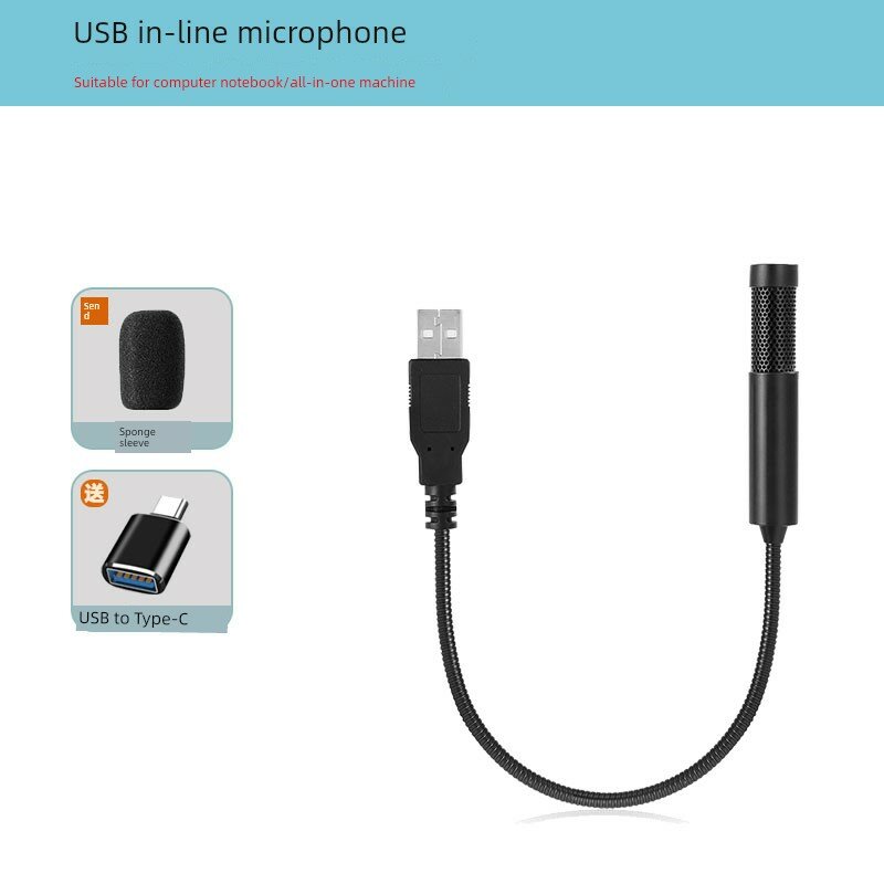 Микрофон Type-C USB для ноутбуков Huawei, высококачественный звук, готов к использованию для онлайн-уроков и игр