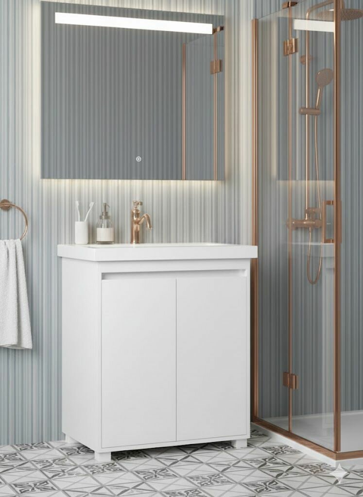 Тумба с раковиной Fortuna_Kids Мебельная фабрика Версаль "Фостер", для ванной, белая